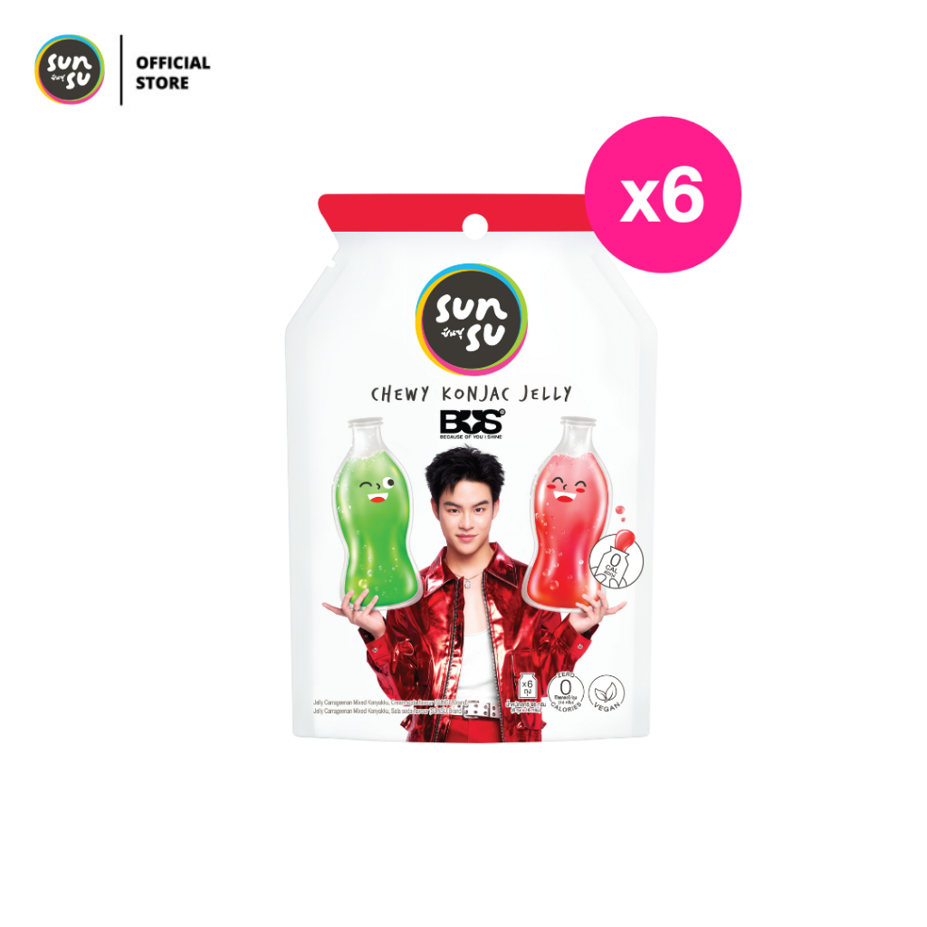 (แพ็ก 6) Sunsu ซันซุ เยลลี่ผสมบุก กลิ่นครีมโซดาและสละโซดา 6 ซอง | Shopee Thailand