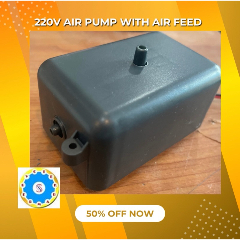 ปั้มลมมีที่FEEDอากาศเข้า ปั้มออกซิเจน ขนาดเล็ก AC 220V Mini Air Pump ...