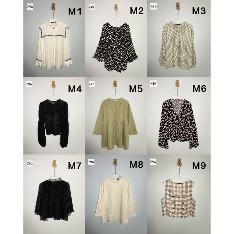 เสื้อแบรนด์ ZARA งานคัดเกรดพรีเมี่ยม รหัส M1-M9 (มือสอง) | Shopee Thailand