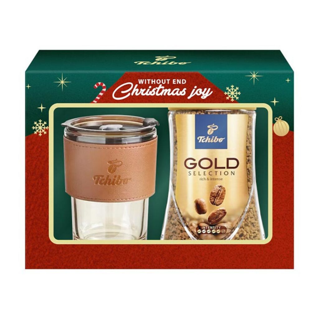 Tchibo Gold Selection Instant Coffee 200g. + แก้ว (Gift Set) ทชิโบ โกลด ...