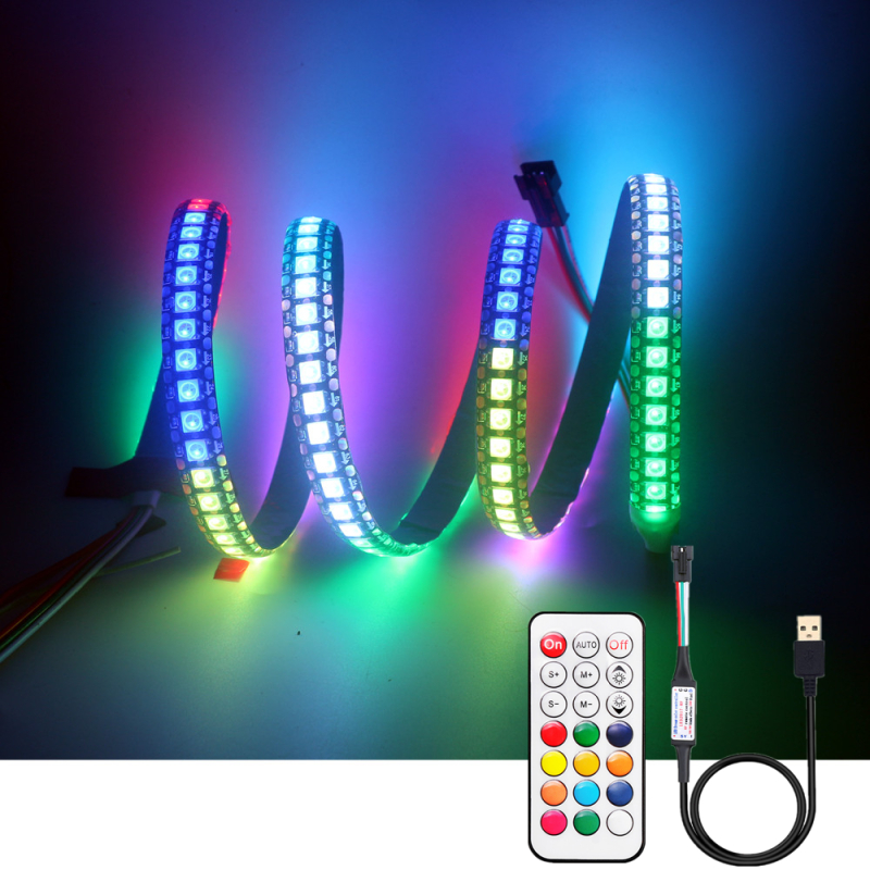 USB 5 VWS 2812 B 5 m /ม้วน 60 led / m ขาว PCBIP 305050 RGB บุคคล ที่ ...