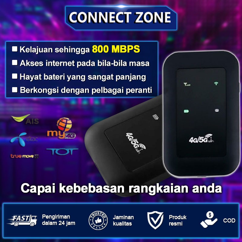 4G/5G Pocket WiFi 150Mbps รองรับ 4G WiFi ใช้ได้ทั้ง AIS DTAC TRUE TOT CAT My by CAT NT มี ...