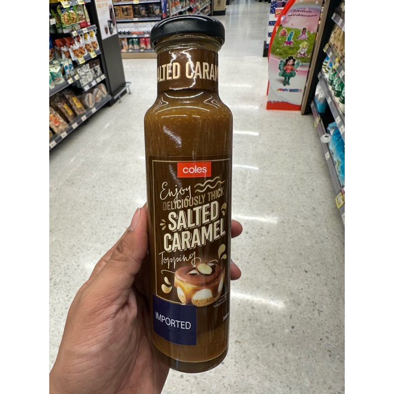 Coles Salted Caramel Topping 250ml.ซอลท์เตดคาราเมลท็อปปิ้ง ซอสคาราเมล ...