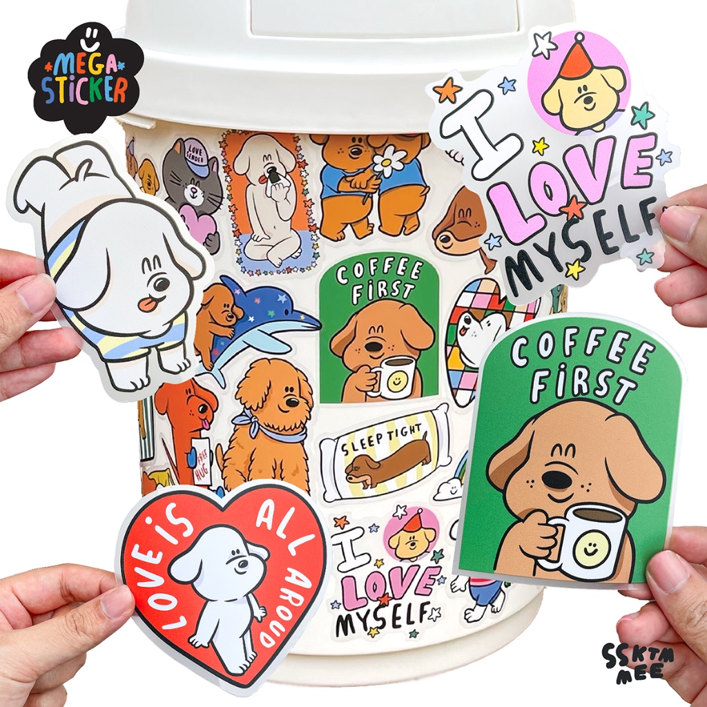 ssktmmee - Mega sticker สติกเกอร์ชิ้นใหญ่พิเศษ กันน้ำ แปะไม่ทิ้งคราบ ...