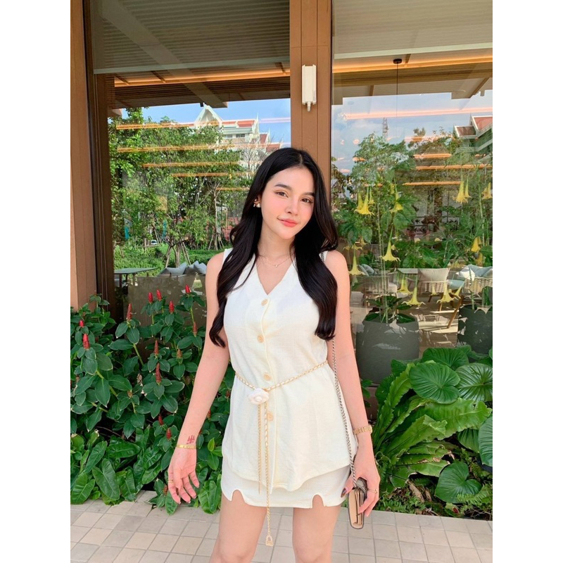 Phapassz - set 2 ชิ้นใส่ง่าย เสื้อตัวยาว มาพร้อมกระโปรงเรียบ หรู ดูแพง ทรงสวย บอกเลย Lanta ...