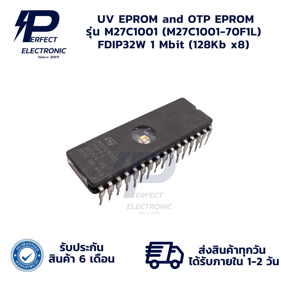 M27C1001 (M27C1001-70F1L) UV EPROM and OTP EPROM FDIP32W 1 Mbit (128Kb ...