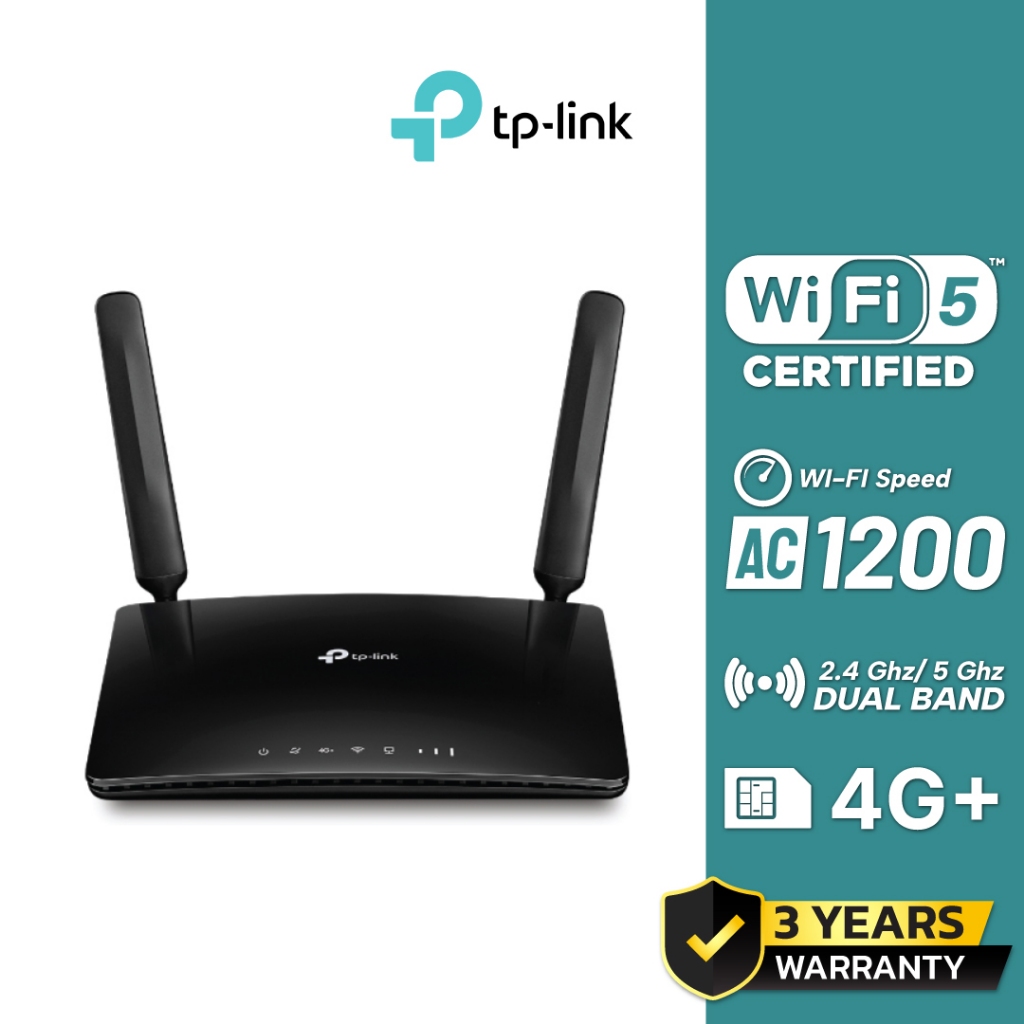 TP-Link 4G+ Cat6 AC1200 Wireless Dual Band Gigabit Router รุ่น Archer ...