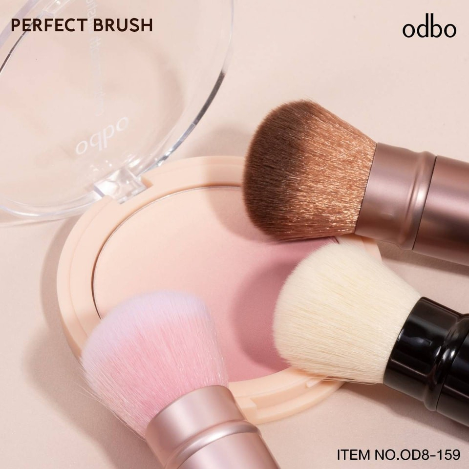 (คละสี) OD8-159 ODBO Compact Makeup Brush โอดีบีโอ คอมแพค เมคอัพ บรัช | Shopee Thailand