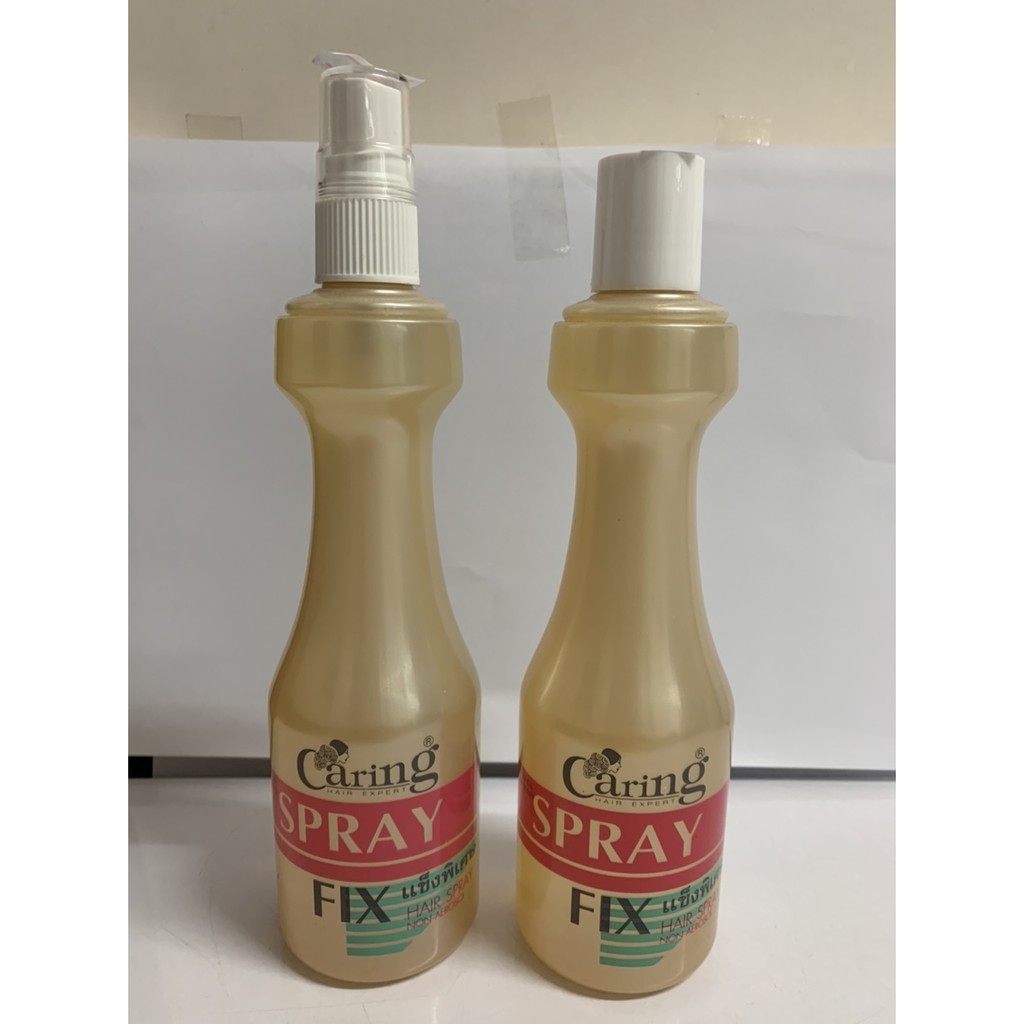 Caring Spray Fix แคริ่ง สเปรย์แข็งพิเศษ 220มล. ฟิกซ์ แบบสเปรย์และแบบ ...