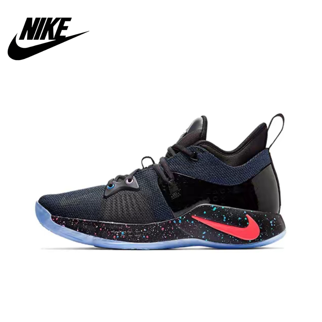Nike PG 2 Playstation รองเท้าบาสเก็ตบอลแบบผูกเชือกดูดซับแรงกระแทกสำหรับผู้ชายรองเท้าผ้าใบสวมใส่ ...