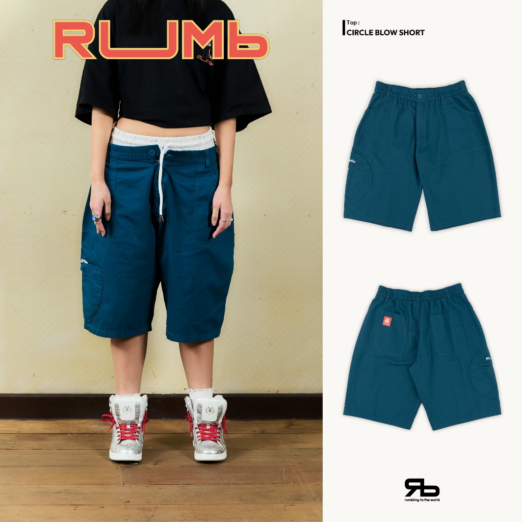 RUMb - กางเกง เอวยางยืด รุ่น CIRCLE BLOW SHORTS | Shopee Thailand