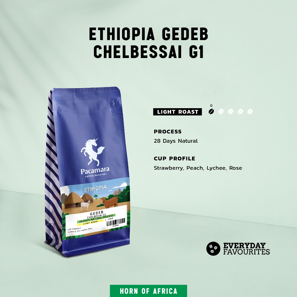 Pacamara Ethiopia Gedeb Chelbessai G1 Natural 200g | Shopee Thailand