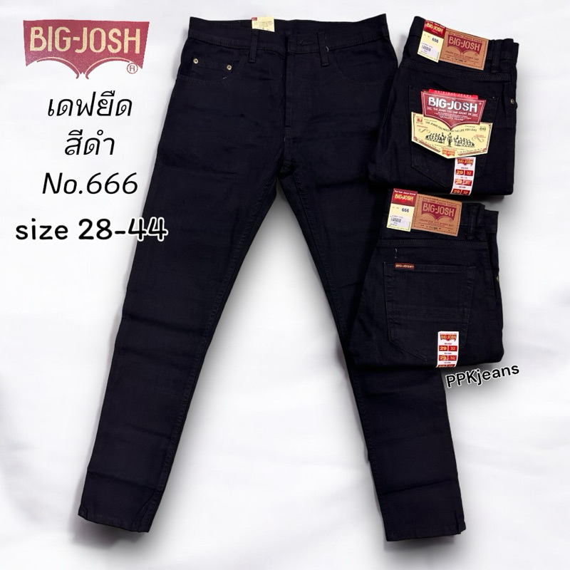 BIG JOSH มีไซส์28-44 กางเกงยีนส์ขาเดฟผู้ชาย เป้ากระดุม ผ้ายืด เนื้อดี ...