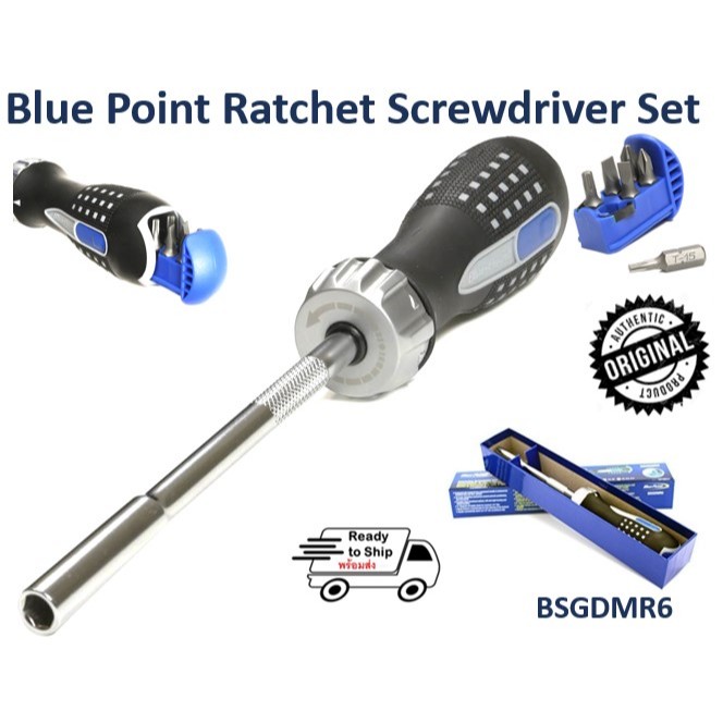 แท้!!Blue-Point Ratchet Screwdriver 1/4 Set ชุดใขควง ด้ามฟรี กรอกแกรก 1 ...