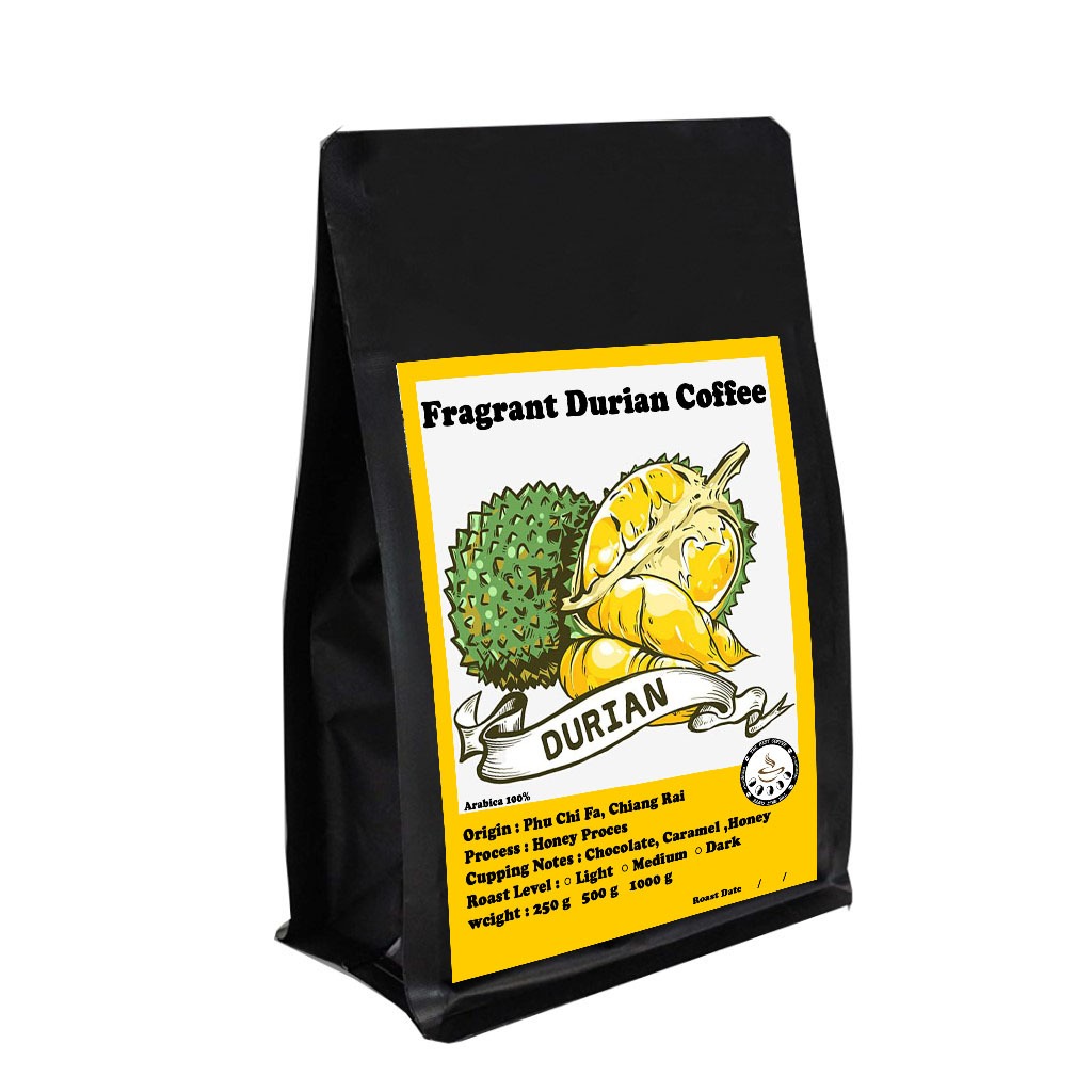 Fragrant Durian Coffee เมล็ดกาแฟทุเรียน วิธีทำพิเศษ มีคั่ว3ระดับ ...