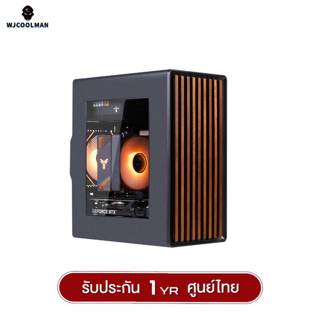 เคสคอมพิวเตอร์ WJCOOLMAN CRAFT-3 m-ATX Gaming Case (No Fan)(NA AIO) รับ ...