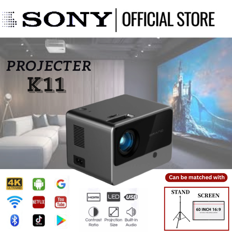 【รับประกัน 5 ปี】Projector K11 Android Bluetooth Full HD 1080Pความ ...