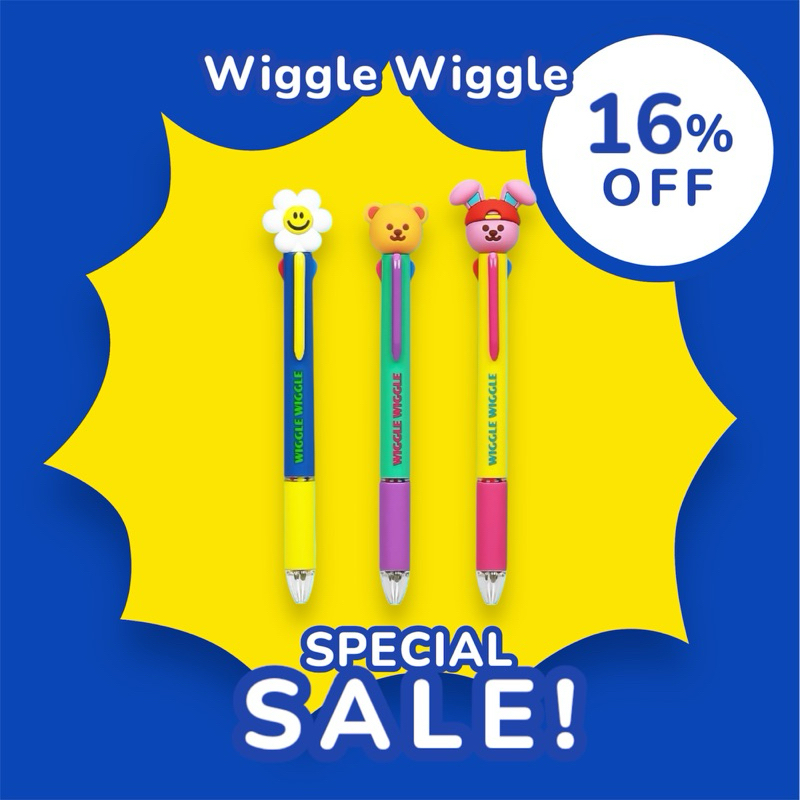 ขายดี Wiggle Wiggle Figure Multi 4 Color Ball Pen 0.7mm ปากกาลูกลื่น 4 ...