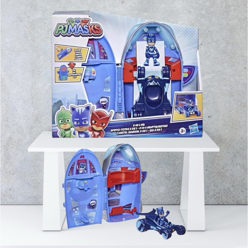 PJ Masks 2-in-1 HQ Playset, Headquarters and Rocket Preschool Toy for ...