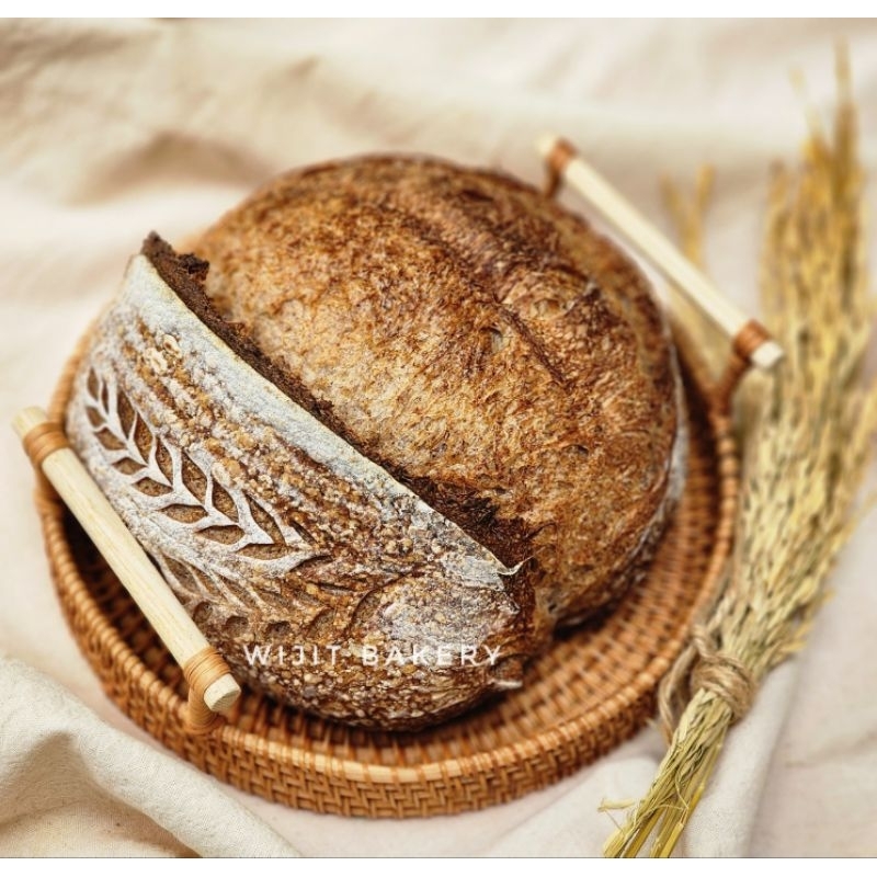 รอบส่ง 18 ก.พ. 2568 ซาวโดแป้งข้าวก่ำ มช.107 Purple rice flour sourdough ...