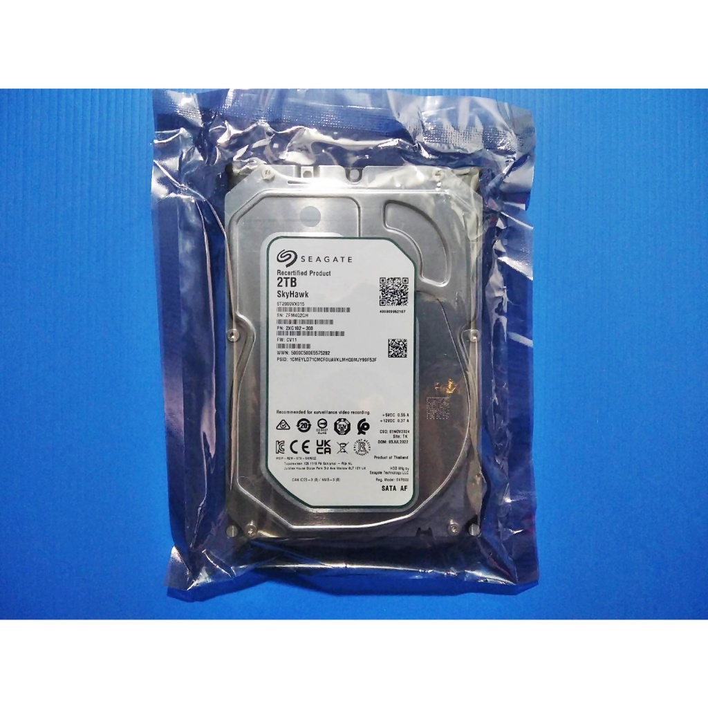 HDD SEAGATE SKYHAWK 2TB (ฮาร์ดดิสก์ 3.5 นิ้ว) SATA3 (ST2000VX015) ของ ...