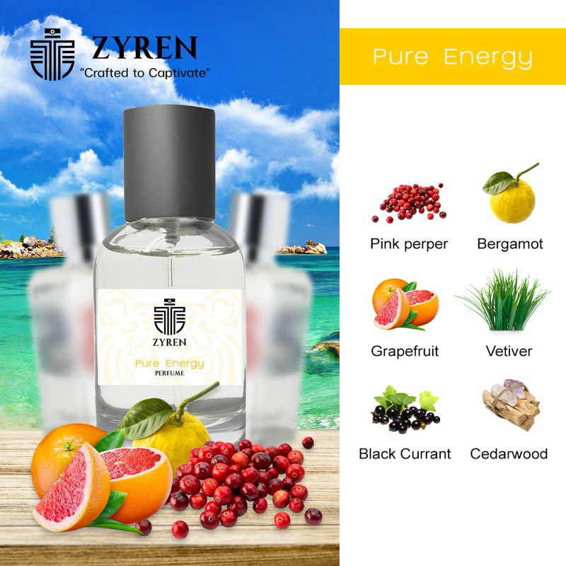 น้ำหอมผู้ชาย Zyren กลิ่น Pure Energy 30 ml. | Shopee Thailand