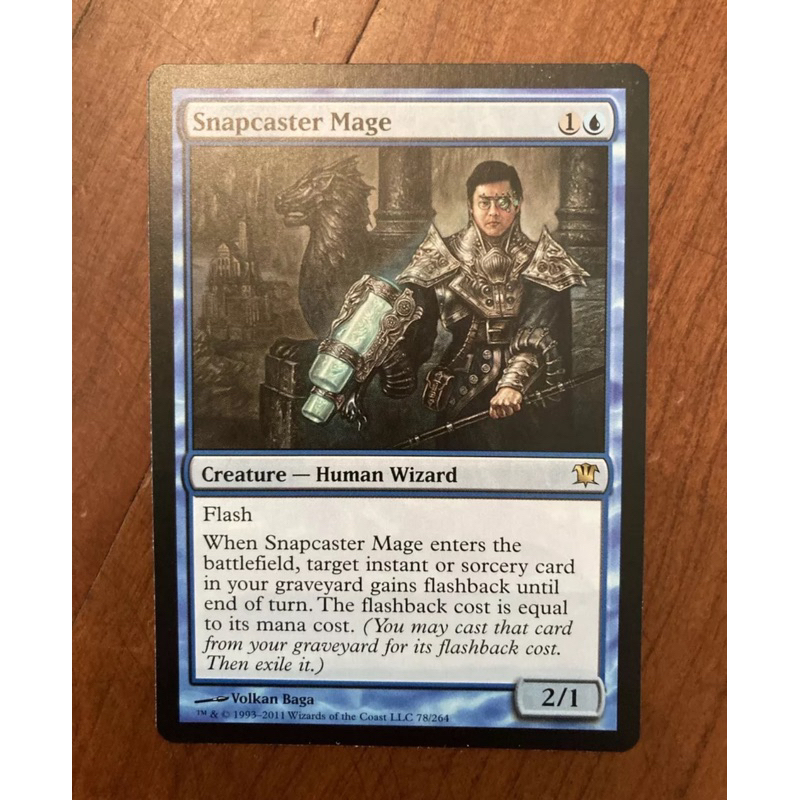 การ์ด MTG Snapcaster Mage Blue Magic the gathering EDH รุ่น ISD สภาพ Ex ...