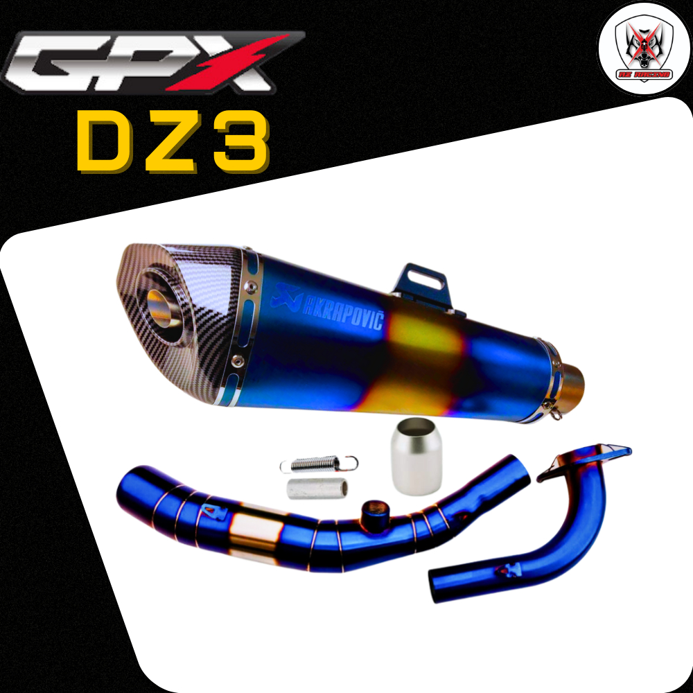 ชุดท่อไทเท GPX DZ3 ปี 2024 แสตนเลสสวม 2 นิ้ว(51 มิล)+ปลายท่อช๊อตตี้18 นิ้ว | Shopee Thailand