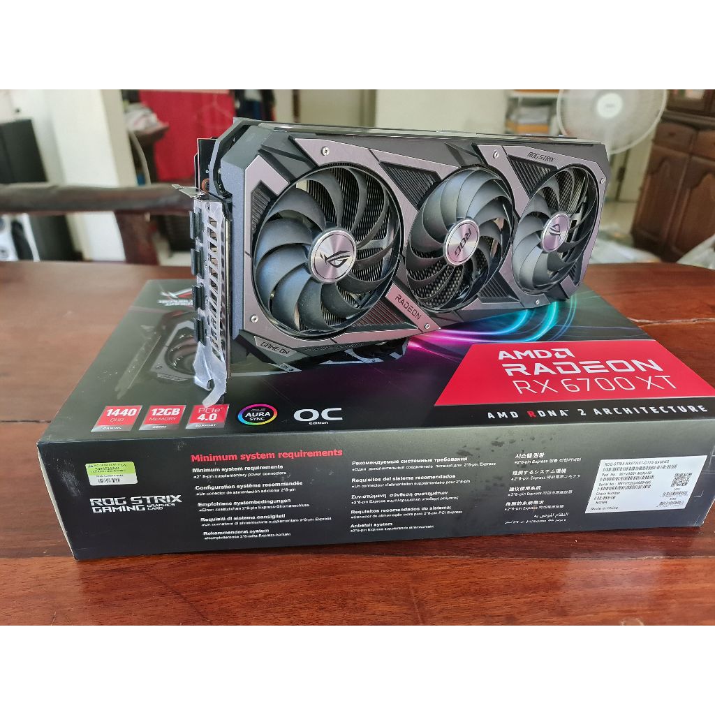ASUS RX6700XT ROG STRIX 12 GB สภาพใหม่มาก ประกันศูนย์หมด ประกันใจ 30 ...