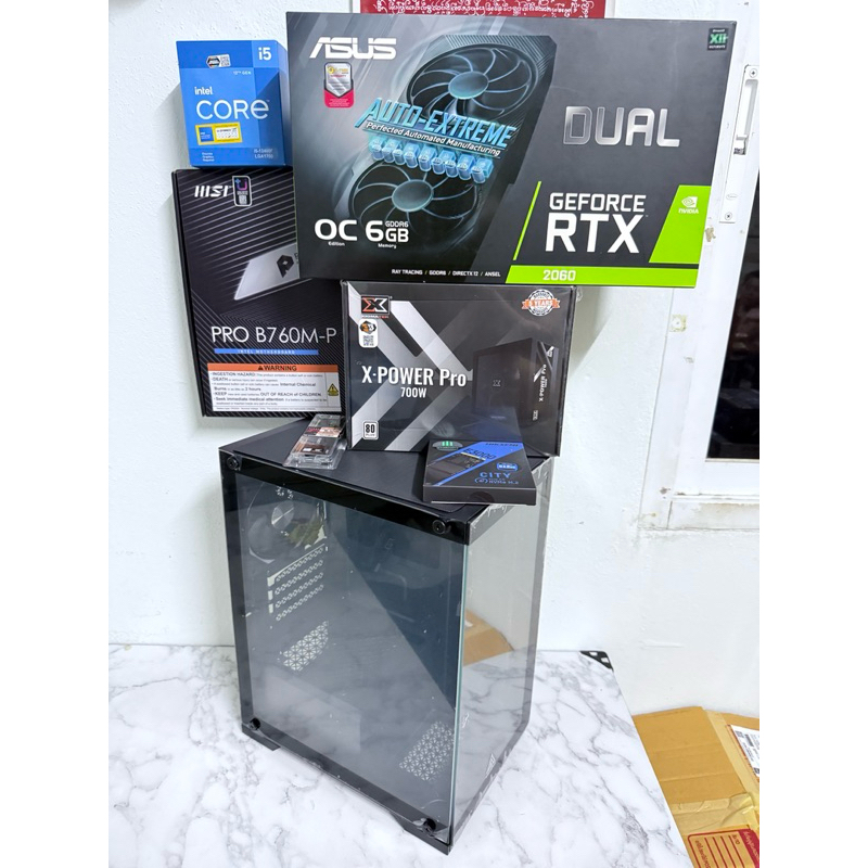 ขาย Com PC SET I5-12400F + RTX 2060 6GB สายดาร์ก เคสตู้ปลา | Shopee Thailand
