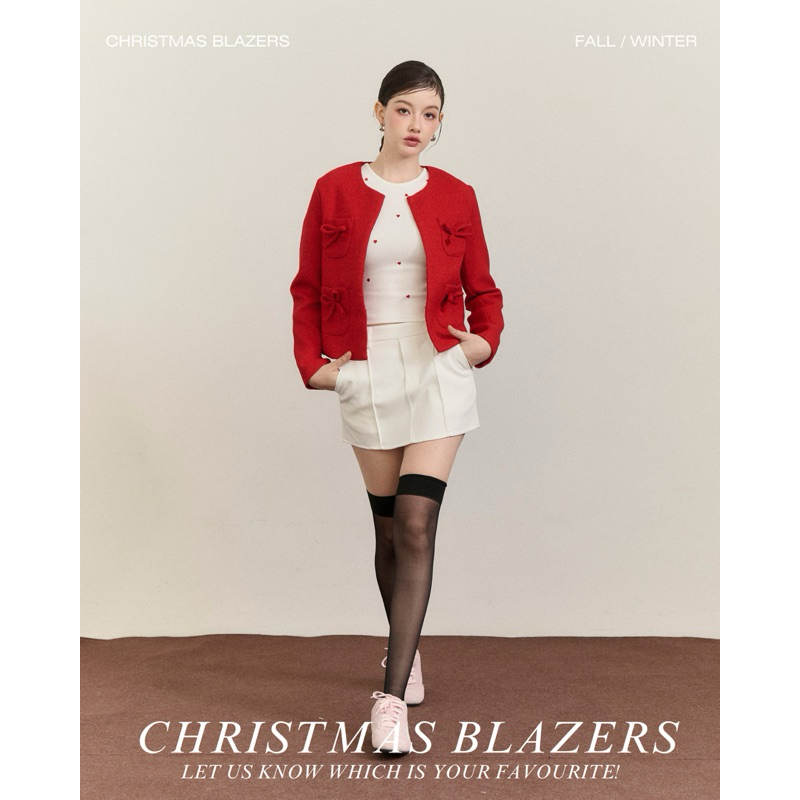 MALISTA - CHRISTMAS BLAZERS เสื้อคลุมผ้าทวิต | Shopee Thailand