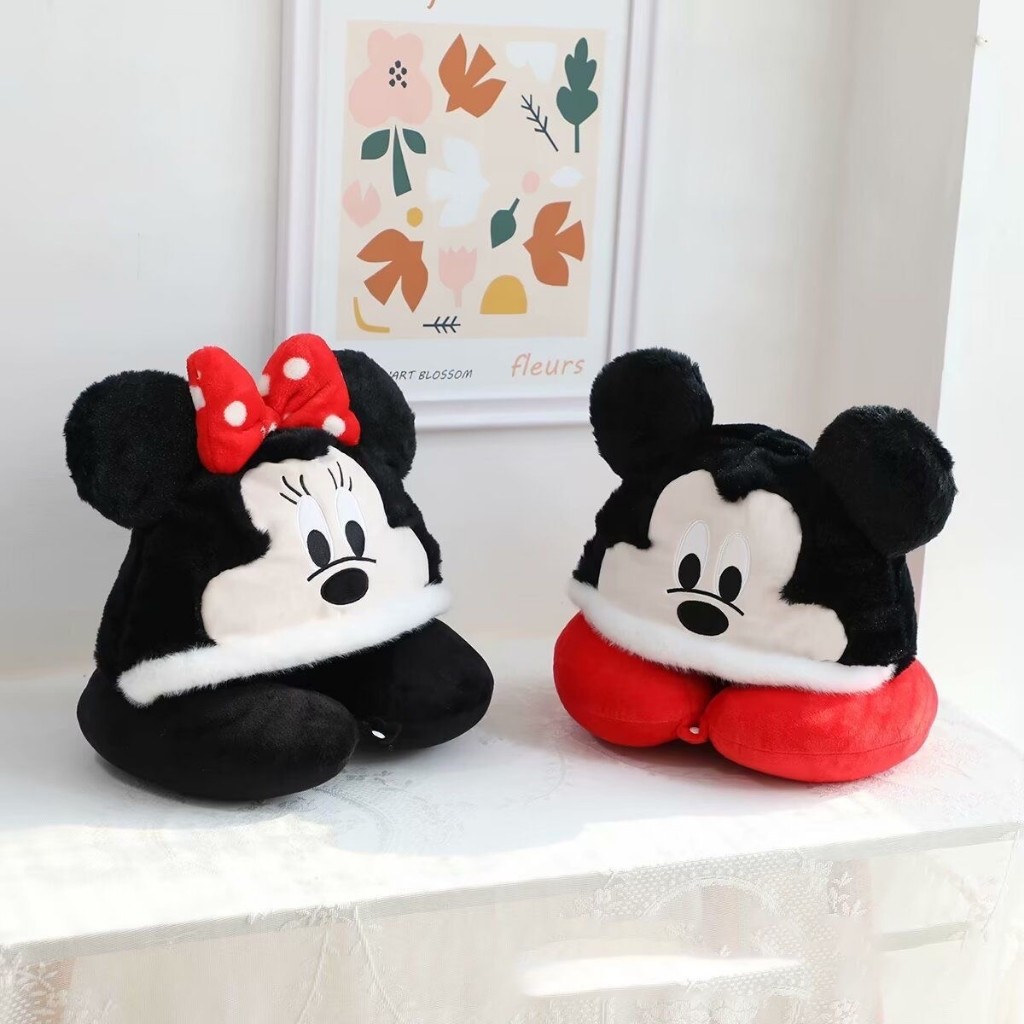 พร้อมส่ง🎀หมอนรองคอมิกกี้เมาส์ มินนี่เมาส์ น่ารัก Mickey Minnie mouse ...
