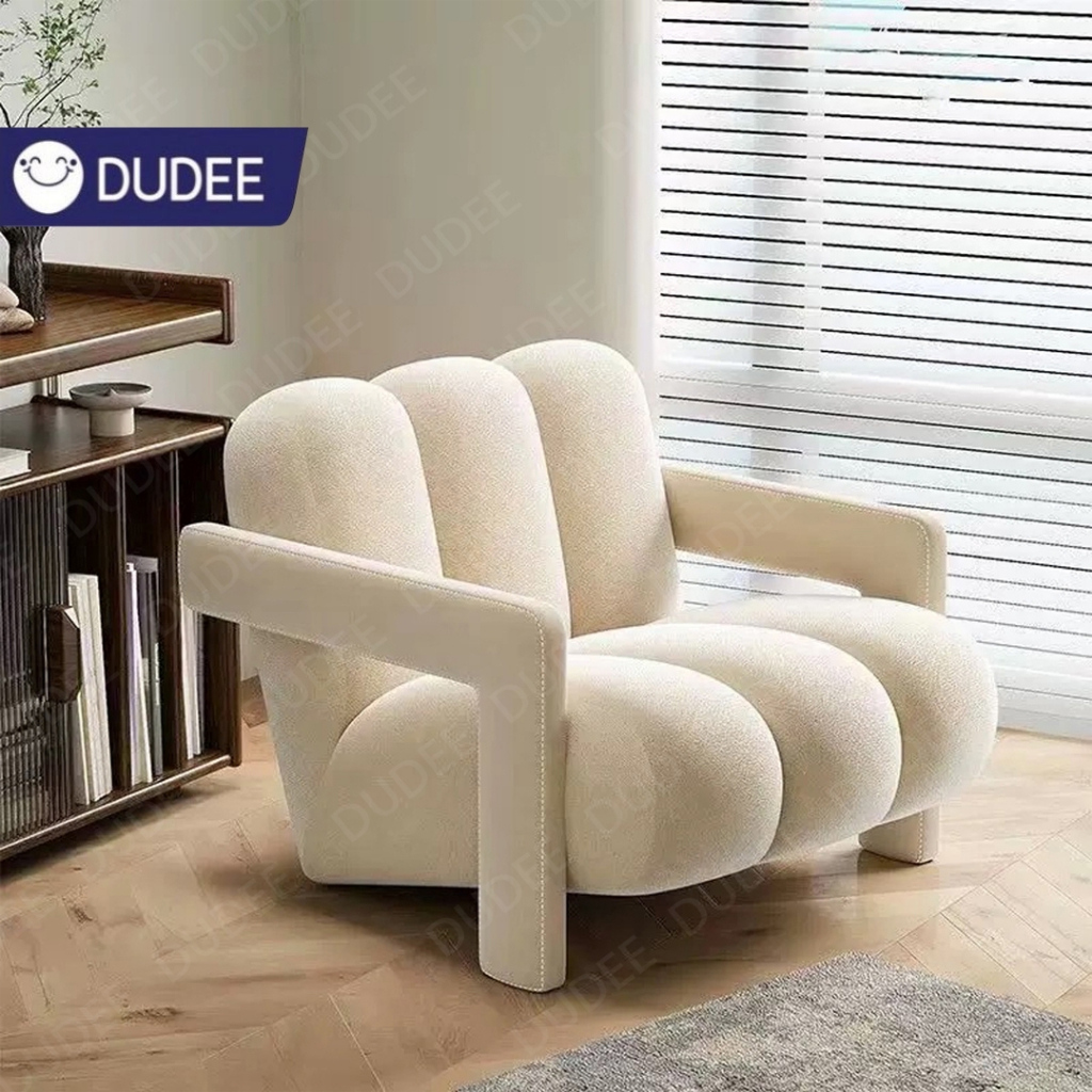 DUDEE เก้าอี้โซฟา รุ่น SF-68 สไตล์มินิมอล ผ้าขนแกะเทียม นุ่มนั่งสบาย เรียบหรู | Shopee Thailand