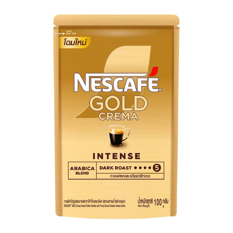 Nescafe Gold Crema Intense เนสกาแฟโกลด์ เครมมา อินเทนส์ แบบถุง 100 กรัม ...