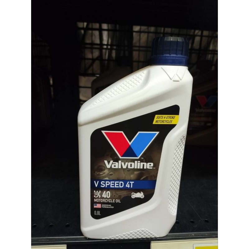 น้ำมันเครื่องรถมอเตอร์ไซค์ วาโวลีน Valvoline V Speed 4T Sae40 ขนาด 0.8 ...