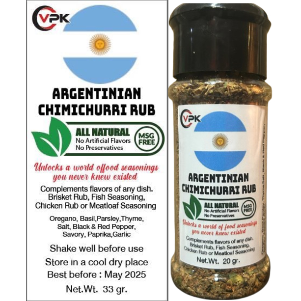 Argentinian Chimichurri Rub Seasoning, Complements Flavors of Any Dish ...