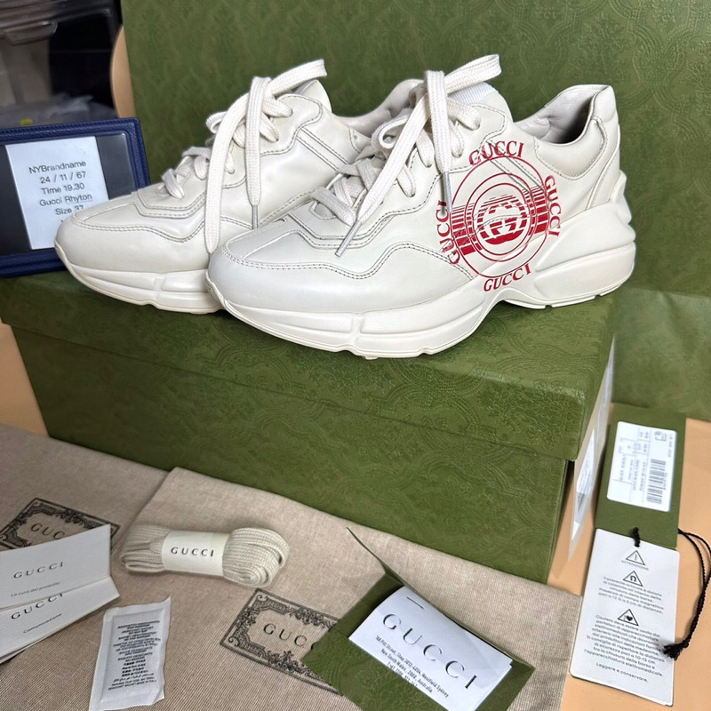 ️Use VeryVeryLike New Gucci Wmns Rhyton 'Gucci Disk Print Size37 มือ1.5 ...