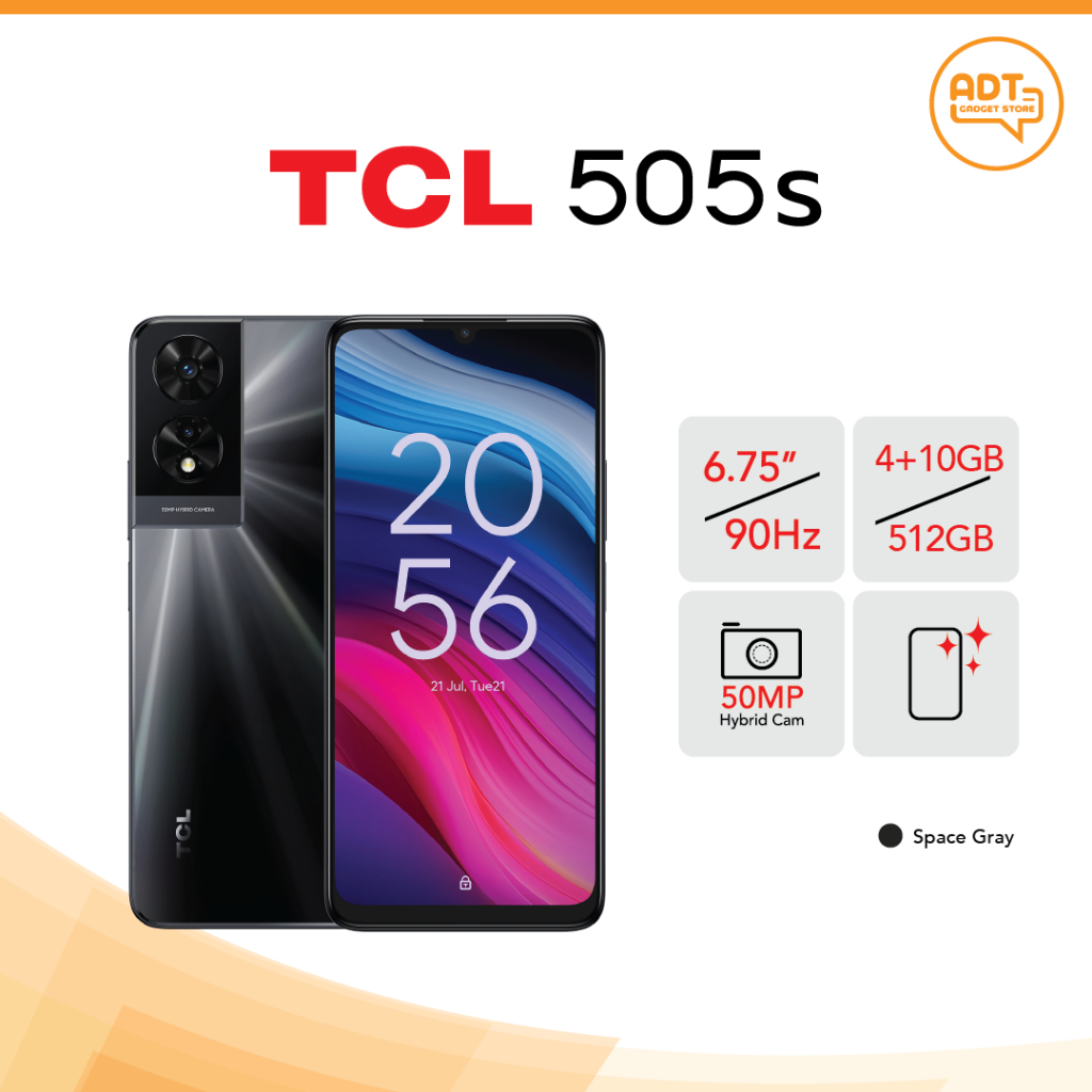 [ใหม่!] TCL 505s | แรงยิ่งกว่า คุ้มค่ายิ่งขึ้น | RAM 4+10GB ROM 256GB (รับประกันสินค้า 1 ปี ...