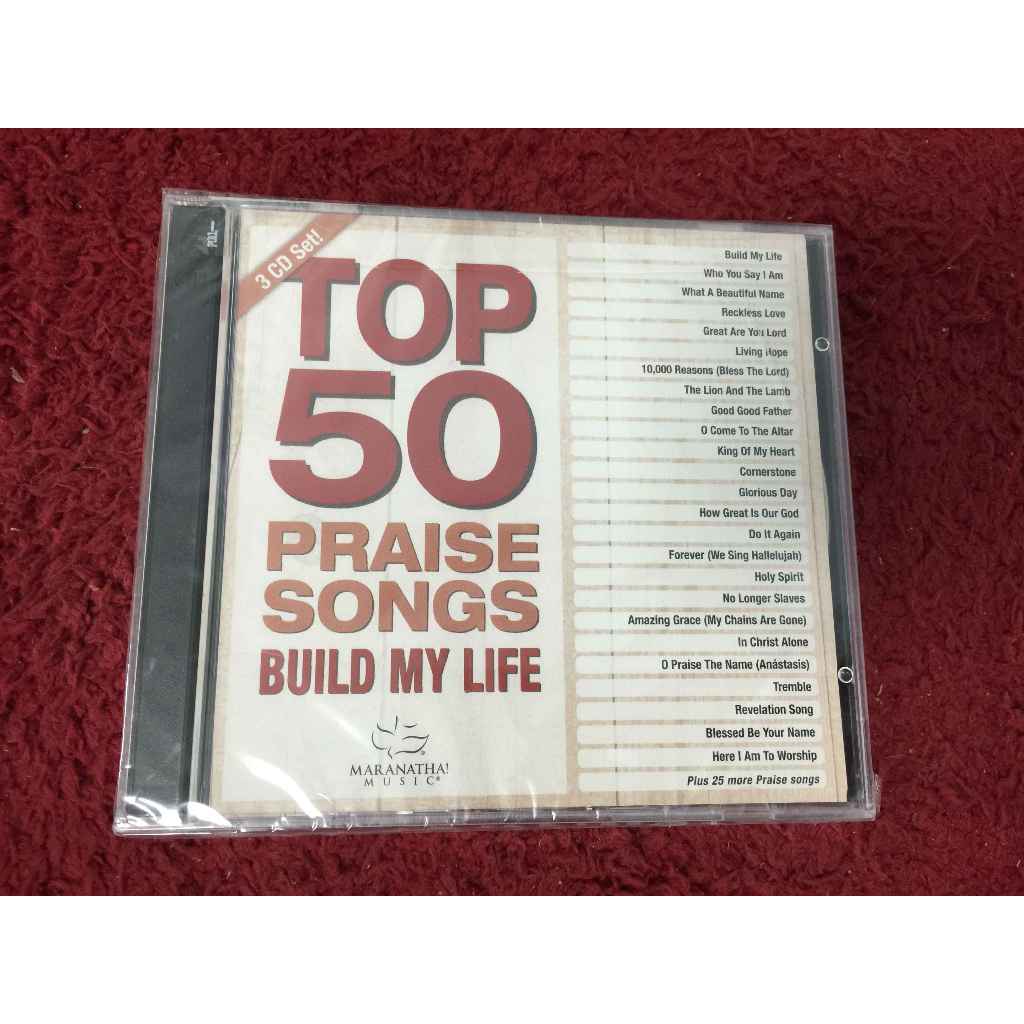 3CDเพลงสากล Audio CD-Top 50 Praise Songs-Build My Life สภาพตามปก ...