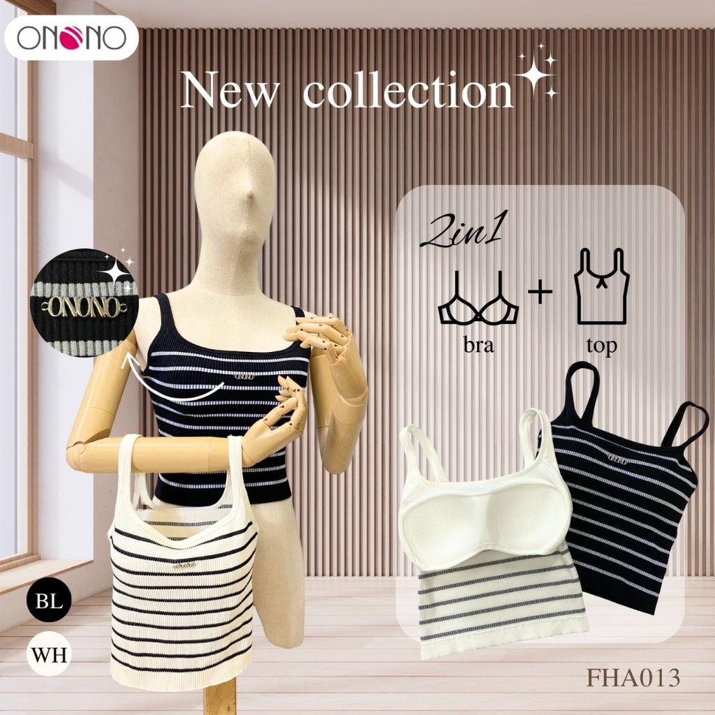 ONONO เสื้อกล้ามสายเดี่ยว เสริมฟองน้ำ รุ่น FHA013 | Shopee Thailand