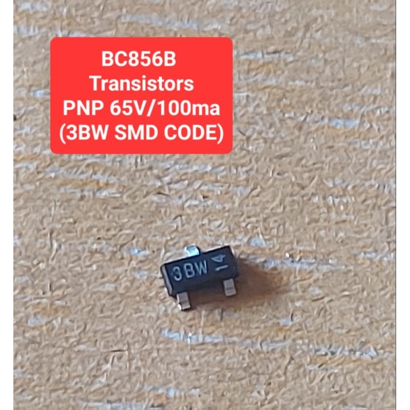 BC856B-215 PNP 65V/100ma (3BW SMD CODE)(ห่อละ10ตัว)(ราคาห่อละ) | Shopee Thailand