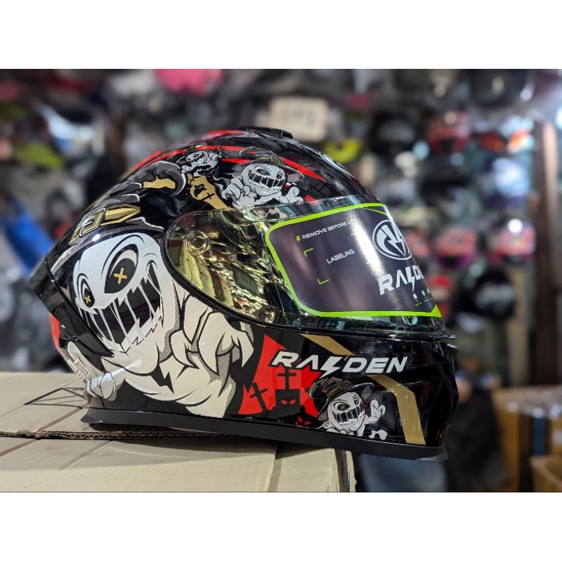 หมวกกันน็อค RAIDEN BLADEแว่น 2 ชั้น แถมฟรี บลูทูธ | Shopee Thailand