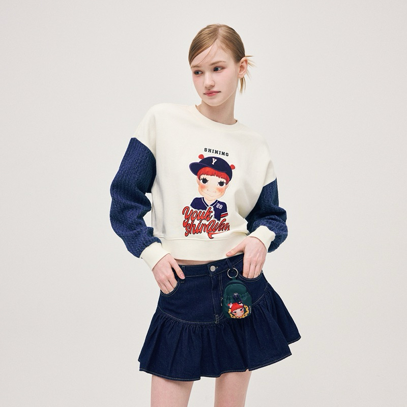 เสื้อสเวตเชิ๊ต Youk Shim Won จาก เกาหลี 🇰🇷 ของแท้100% ลายน่ารักสุดคิ้ว ...