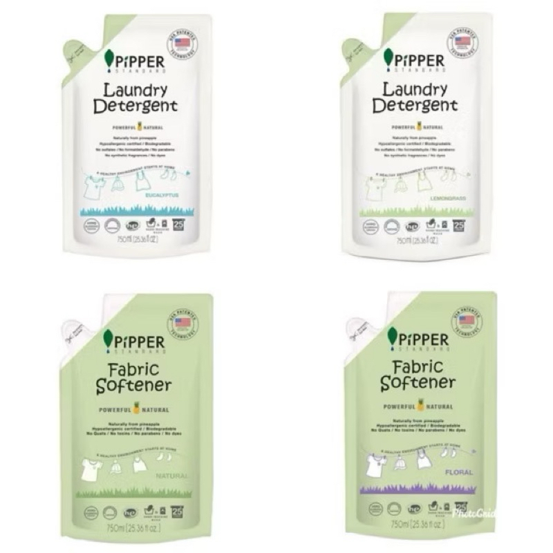 PiPPER [ผลิตภัณฑ์ซักผ้า-ปรับผ้านุ่ม PiPPER STANDARD (Refil) ขนาด 750 ...