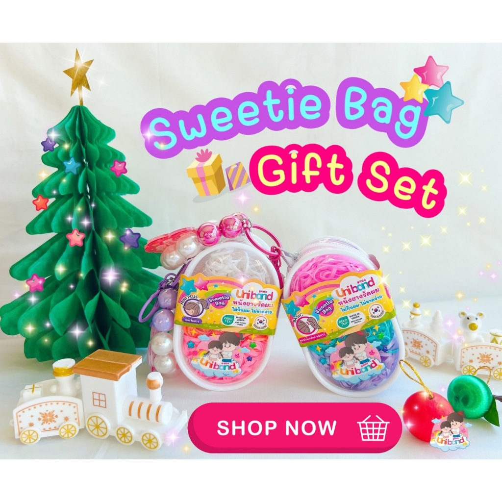 Uniband หนังยางรัดผม ไม่กินผม Gift Set : Sweetie Bag | Shopee Thailand