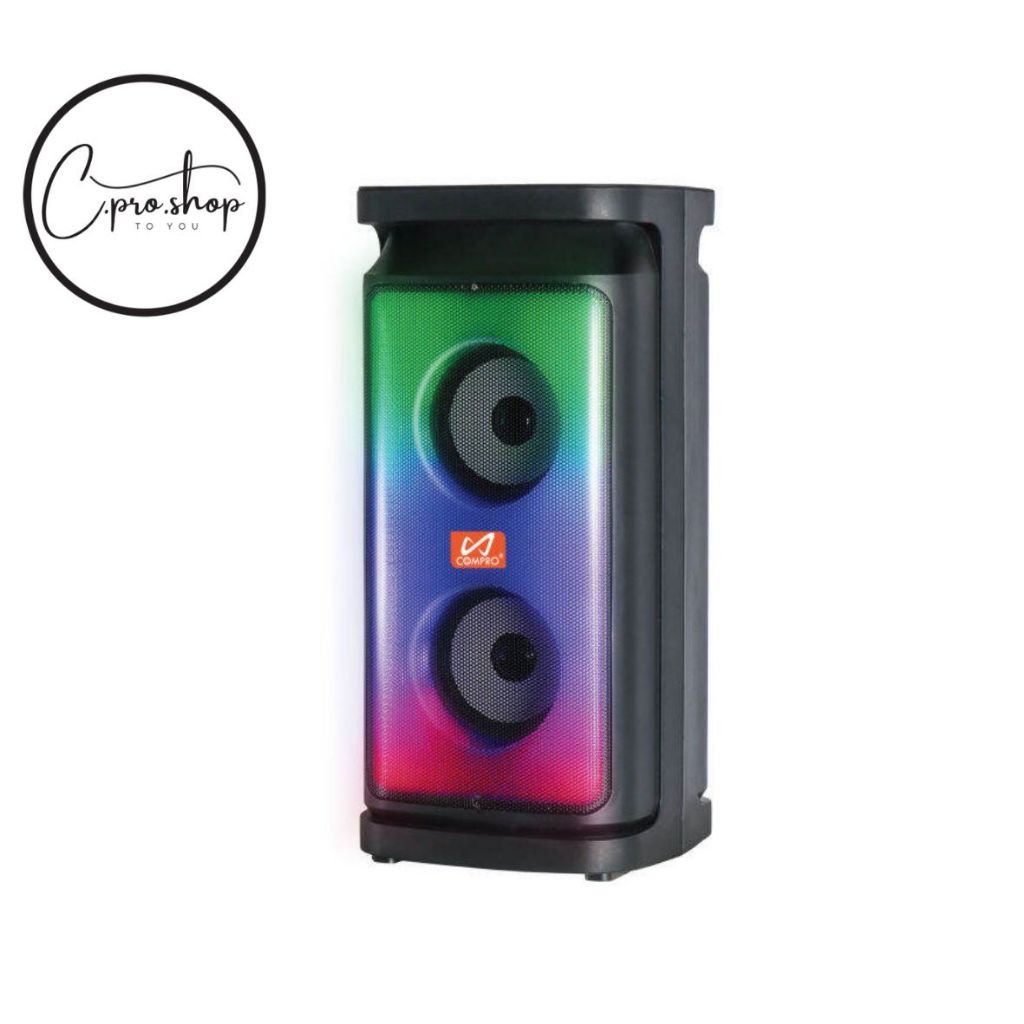 ลำโพงบลูทูธ COMPRO รุ่น OP-07 ไฟ LED สวย เปลี่ยนสีตามจังหวะเพลง พกพาสะดวก | Shopee Thailand