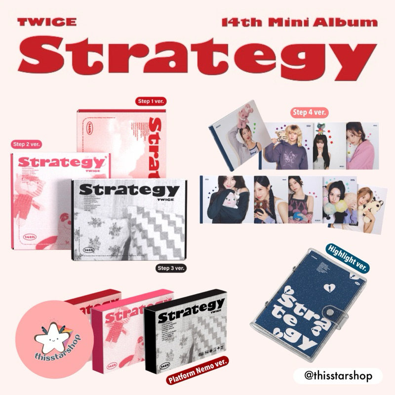 TWICE อัลบั้ม Strategy (Step 1 / Step 2 / Step 3 / Step 4 / Platform ...