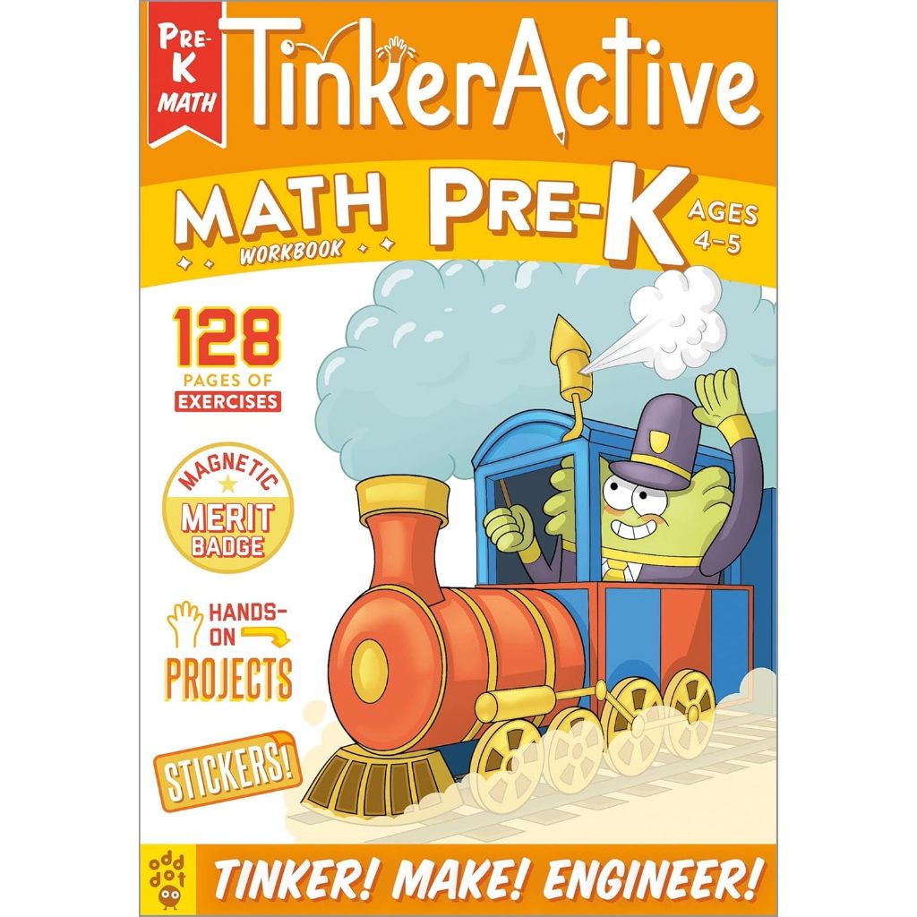 Tinker Active Workbooks: Math Pre-K หนังสือเด็ก ภาษาอังกฤษ ปกอ่อน 8095 {Odd Dot} [X] | Shopee ...