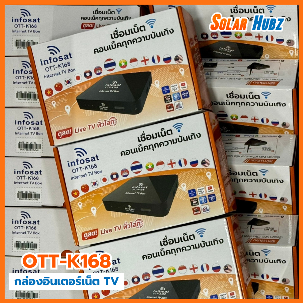 กล่อง TV อินเตอร์เน็ต ฟรีไม่มีรายเดือน กล่อง OTT-K168 ของ INFOSAT ...