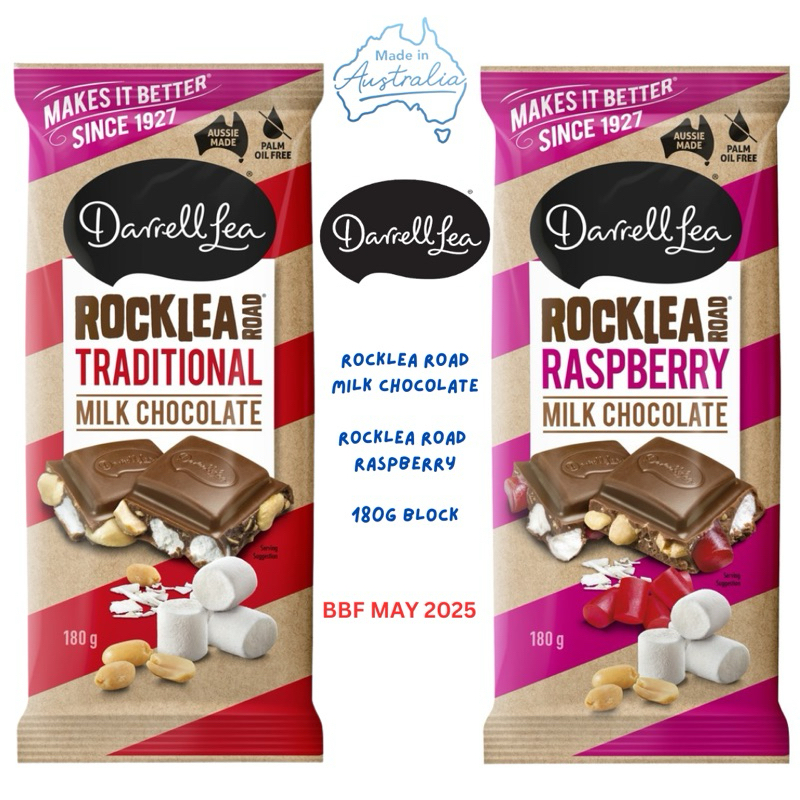 Darrell Lea Australia Chocolate Block 180g (Traditional/Raspberry ...